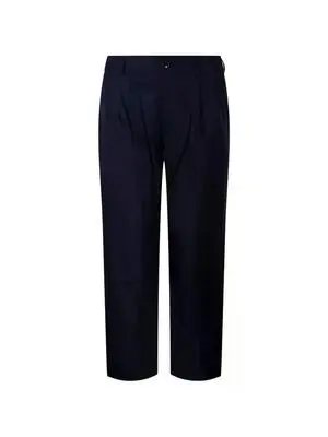 Comme Des Garçons Pleated Straight-leg Trousers - Blue