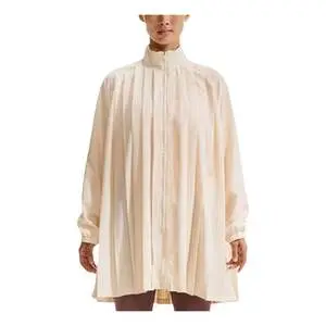 Nike Oversized Long-sleeve Pleated Mini Dress 'chalk