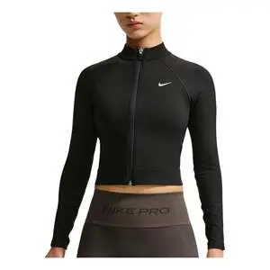 Nike Pro Dri-fit Full-zip Tight Training Top - Black