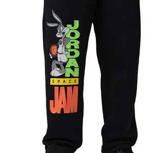 JORDAN Brooklyn Space Jam Fleece Cuffed Pants - Black