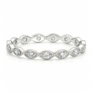 BELINDA JEWELZ Evil Eye Infinity Band Ring - Silver