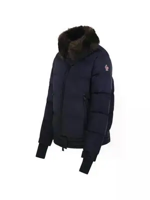 Moncler Arabbas Fur-trim Padded Ski Jacket - Blue