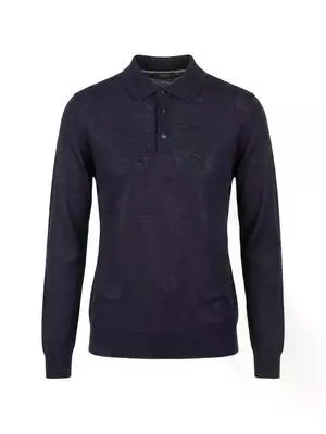 Peserico Long-sleeve Polo Shirt - Blue