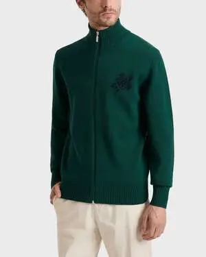 Vilebrequin Full Zip Wool And Cashmere Sweater Turtle Pullover Petrus