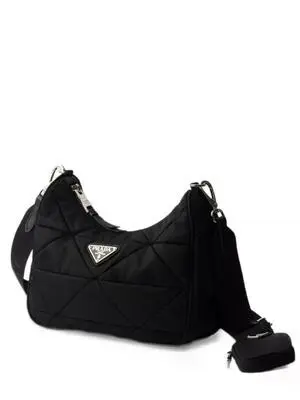 Prada Padded Re-nylon Shoulder Bag - Black