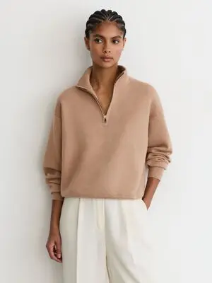 REISS Cam Wool-blend Half-zip Jumper