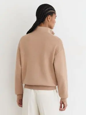 REISS Cam Wool-blend Half-zip Jumper