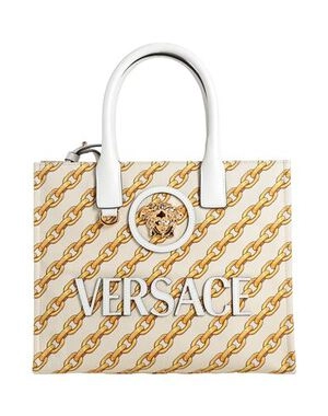 Versace Handbag Cotton, Calfskin - Ivory