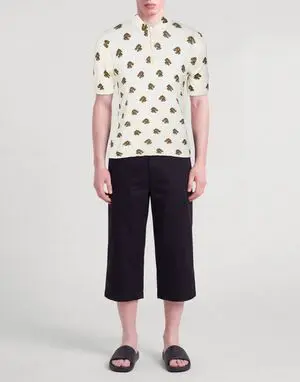 KRIS VAN ASSCHE Polo Shirt Ivory Size Cotton