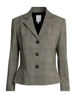 SARA ROKA Blazer Size Polyester, Virgin Wool, Elastane