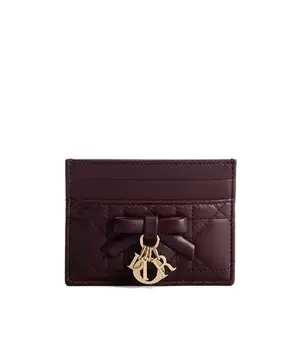 Dior Lady Freesia Card Holder - Black