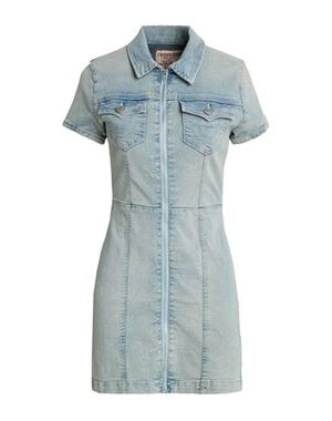 True Religion Mini Dress Size Cotton, Polyester, Lyocell, Elastane - Blue