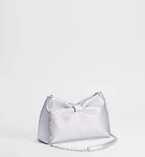 Dior Dioror Small Bow Bag - Silver