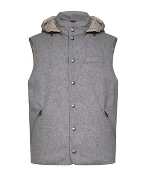 Brunello Cucinelli Sleeveless Padded Vest - Gray