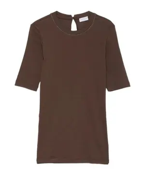 Brunello Cucinelli Crew-neck T-shirt - Brown