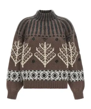 Brunello Cucinelli Nordic Heritage' Sweater - Brown