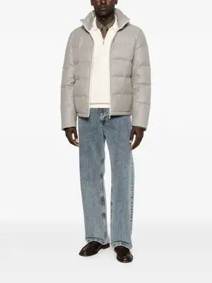 Brunello Cucinelli Houndstooth-pattern Quilted Jacket