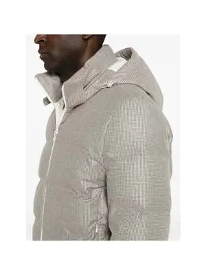 Brunello Cucinelli Houndstooth-pattern Quilted Jacket