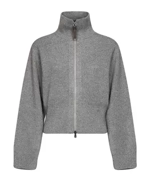 Brunello Cucinelli Long-sleeved Knit Top - Gray