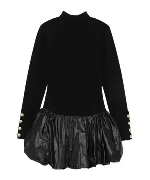 Aje Elodi Bubble-hem Mini Dress - Black