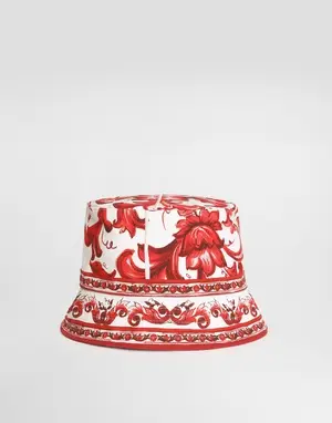 Dolce & Gabbana Majolica-print Drill Bucket Hat