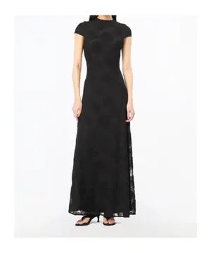 ROTATE BY BIRGER CHRISTENSEN Flower Mesh Maxi Dress
