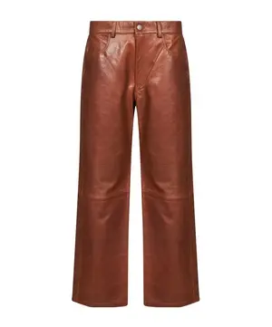 HAIKURE Winny Silky Leather Pants - Brown