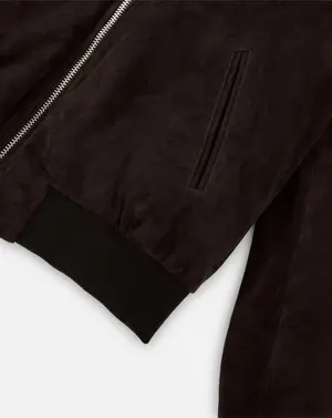 THE JACK LEATHERS The Jackie Leathers Suede Zip Jacket