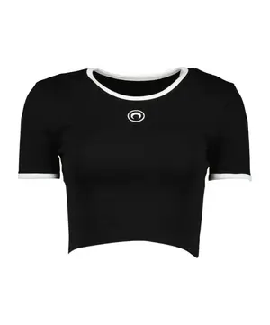 MARINE SERRE Moon Embroidered Crop Top