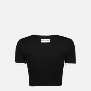 MARINE SERRE Moon Embroidered Crop Top