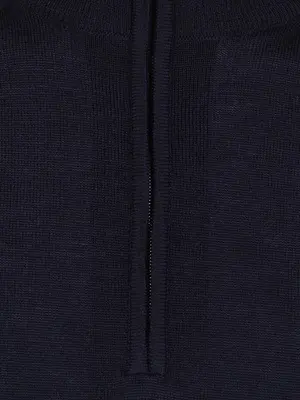 Canali Half Zip High Neck Knitted Sweater