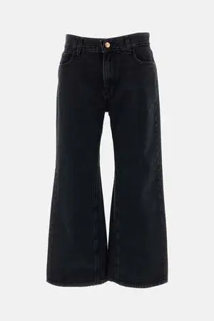 3x1 Jeans Aime Cropped Wide-leg Jeans - Nero