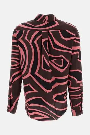 Emilio Pucci Camicia In Twill Di Seta Stampa Labirinto