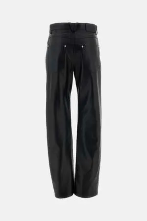 Bottega Veneta Pantaloni In Pelle Lucida