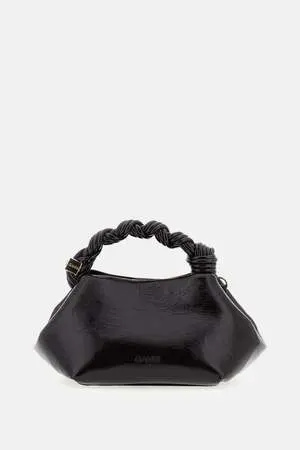 GANNI BORSA A MANO SMALL BOU LUCIDA Marrone