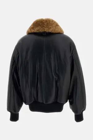 AMI Paris Giacca Zip Imbottita Con Collo Shearling