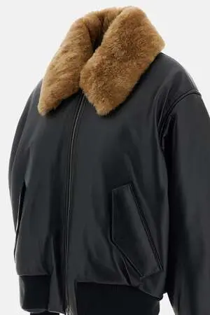 AMI Paris Giacca Zip Imbottita Con Collo Shearling