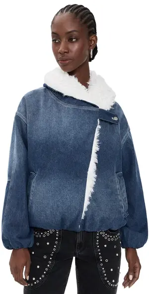 Moon River Shearing Denim Jacket