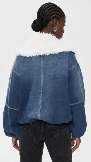 Moon River Shearing Denim Jacket