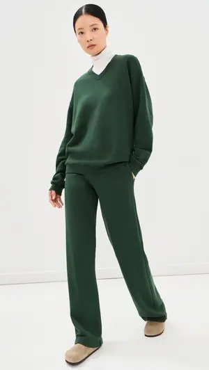 Eterne Oversized V Neck Sweatshirt