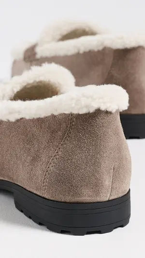 Veronica Beard Penny Lug Shearling Loafers