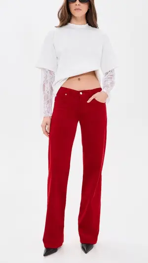 FRAME X Amelia Gray The Corduroy Gray Pants