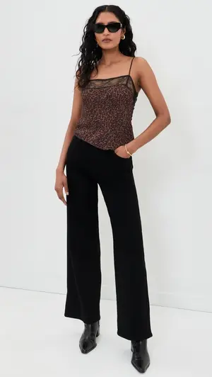 FRAME The Lace Delphine Silk Camisole