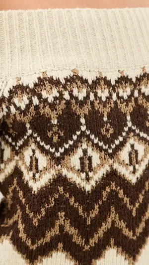 Moon River Off-shoulder Sweater Top