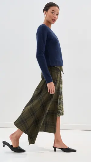 LE BOP Sofia Cashmere Twinset Cardigan - Navy