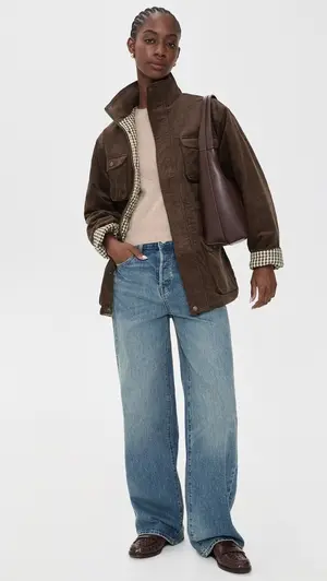 HOUSE OF SUNNY Corduroy Funnel Neck Jacket