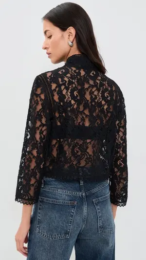 FRAME The Lace Salon Top