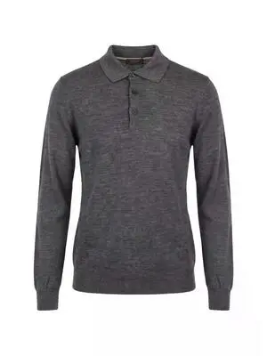 Peserico Long-sleeve Polo Sweater - Grey