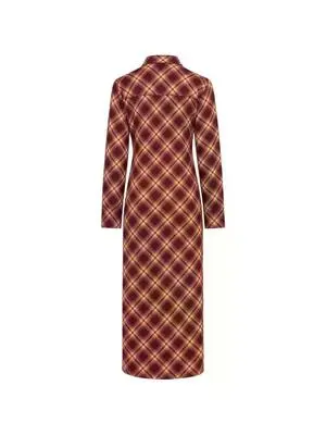 WEILI ZHENG Check-pattern Belted Midi Dress