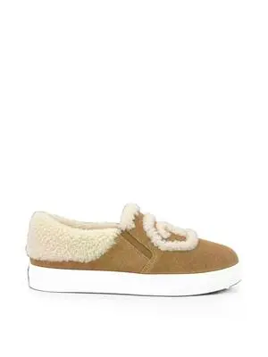 Philipp Plein Shearling-trim Hexagon Sneakers